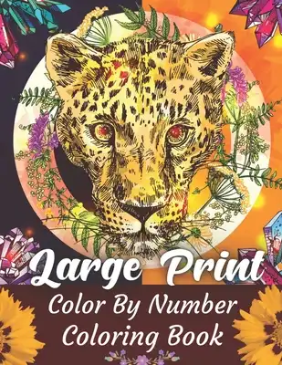 Large Print Color By Number Coloring Book: An Adult Coloring Book with ...
