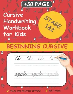 Cursive Handwriting Workbook For Kids: Cursive workbook for beginners ...