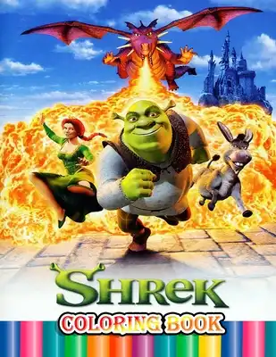 SHREK Coloring Book: Over 72 Pages of High Quality SHREK colouring ...
